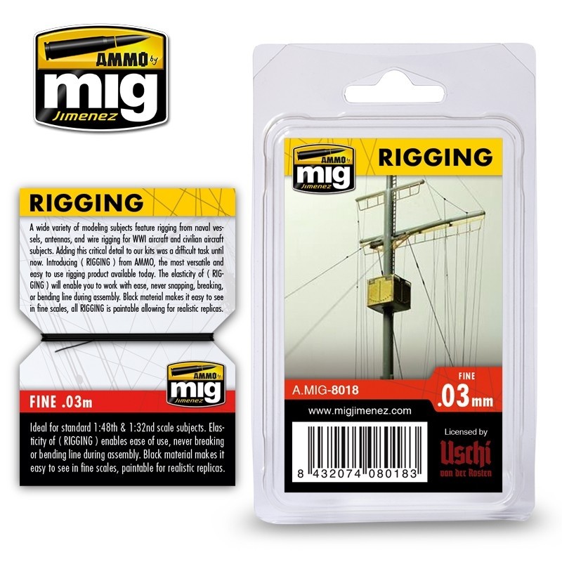 AMMO Brasil | A.MIG-8018 RIGGING - FINE 0,03 MM
