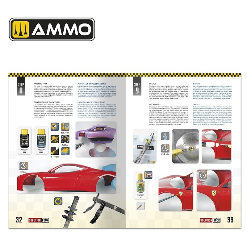 AMMO Brasil | SOLUTION BOOK 24 – How to Paint and Lacquer scale cars (Multilingual Book)