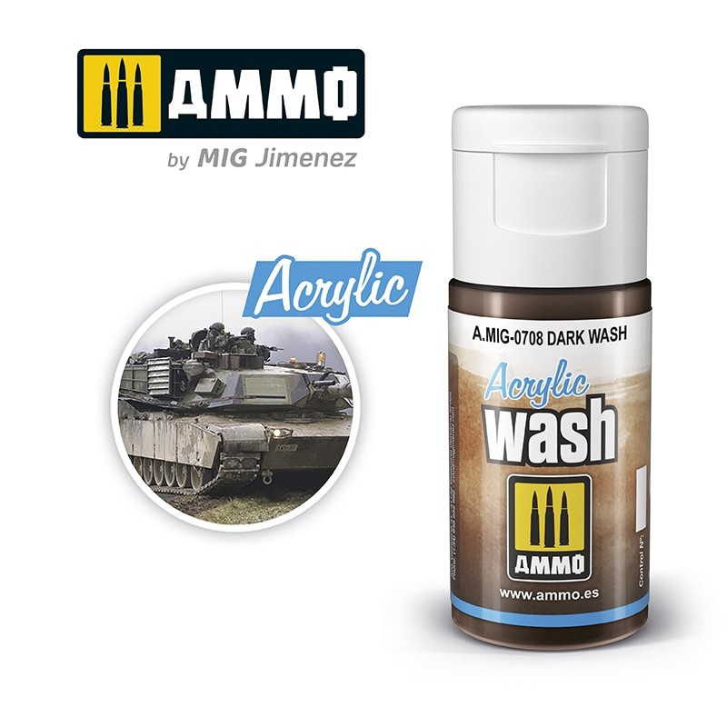 AMMO Brasil | A.MIG-0708 ACRYLIC WASH Dark Wash