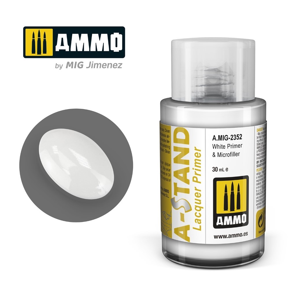AMMO Brasil | A.MIG-2356 White Gloss Primer Primer Branco Brilhante ...
