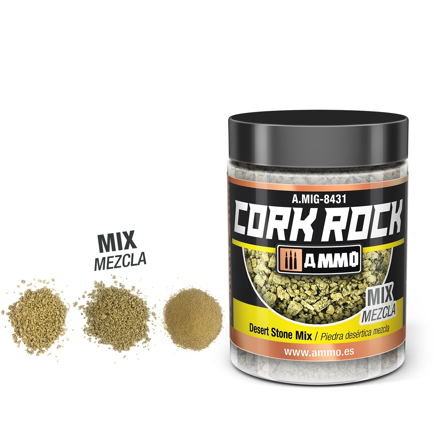 AMMO Brasil | A.MIG-8431 CREATE CORK Desert Stone Mix (Mix de pedras do ...