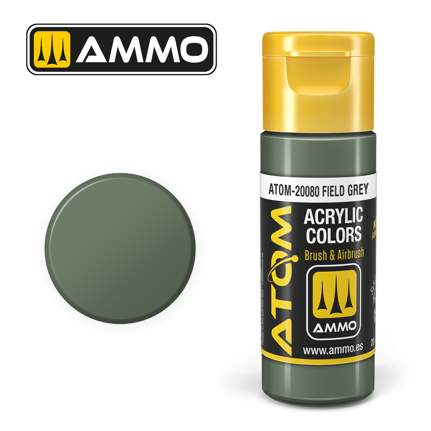 AMMO Brasil | Tinta acrílica da linha ATOM para modelismo da Ammo Brasil