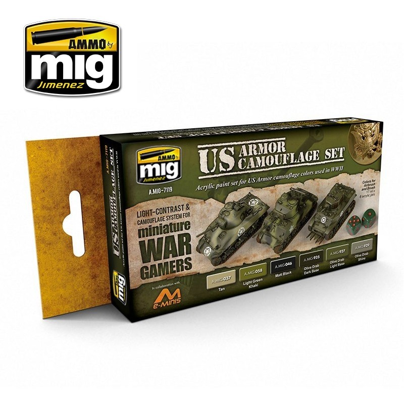 AMMO Brasil | A.MIG-7119 WARGAME US ARMOR SET