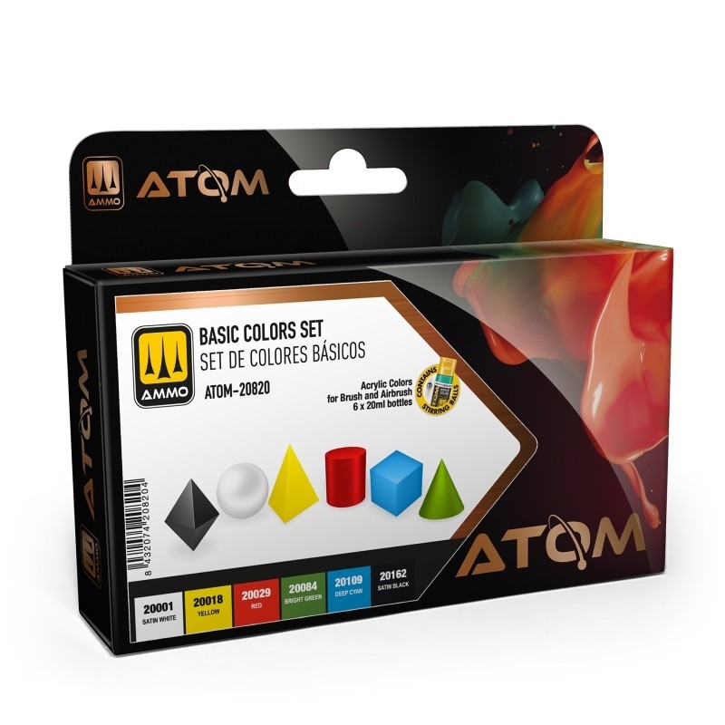 AMMO Brasil | ATOM-20820 ATOM Basic Colors Set