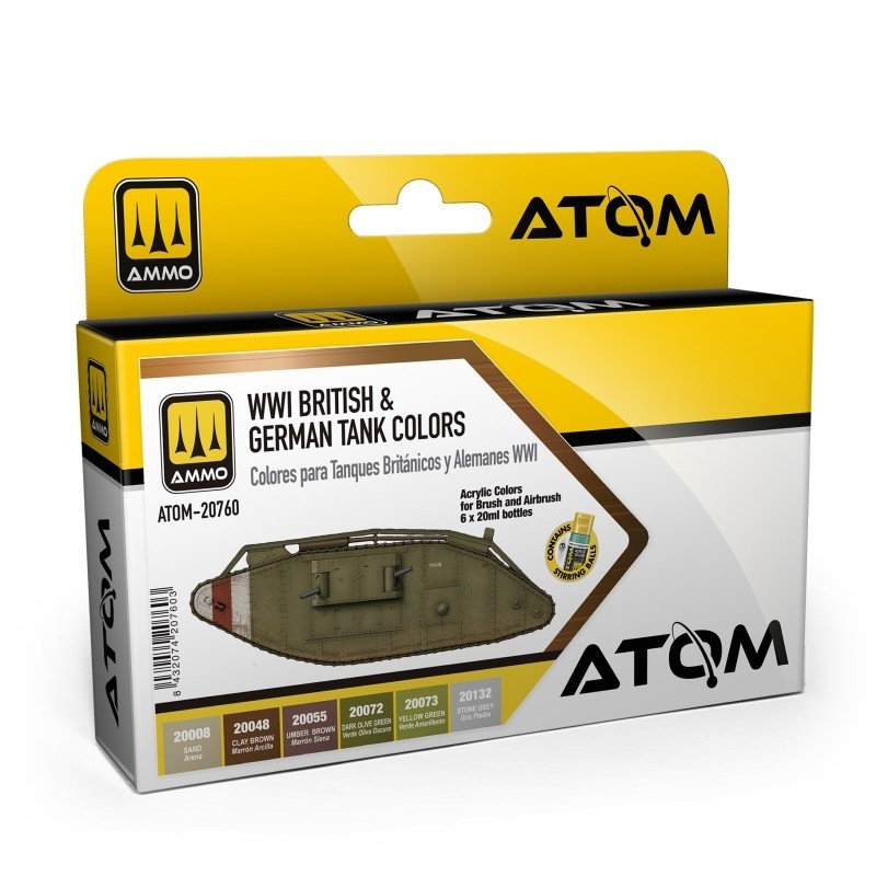 AMMO Brasil | ATOM-20760 ATOM WWI British & German Colors Set